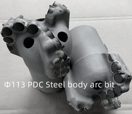 Arc Angle Polycrystalline Diamond Bit , 96mm PDC Oilfield Drill Bit